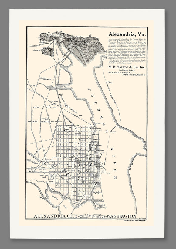 Historic Alexandria Map - Vintage Maps | Old Town Print Gallery